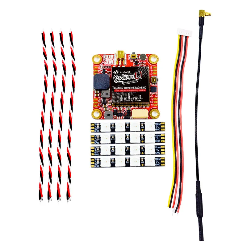 PandaRC VT5804M L1 5.8G 25/100/200/400/600mW 부저 4LED 인터페이스 컨트롤러 RC ...