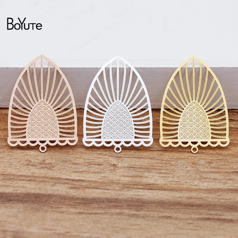 Boyute 10pcs 38*26mm Filigree Metal Sheet Silver Gold Diy Shield ...