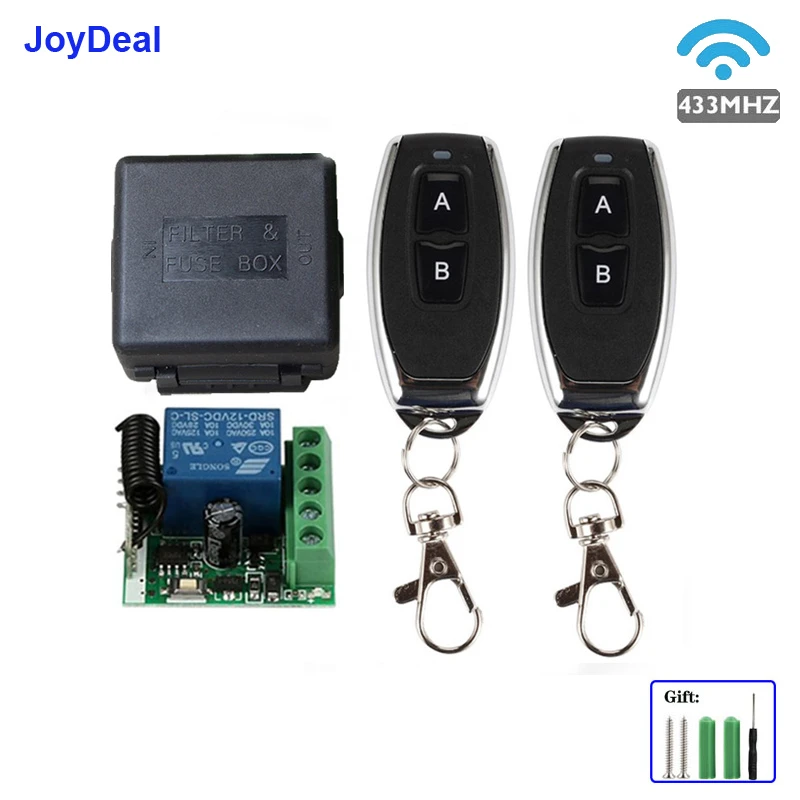 433 Mhz Universal Wireless Remote Control Switch DC 12V 1CH Relay ...