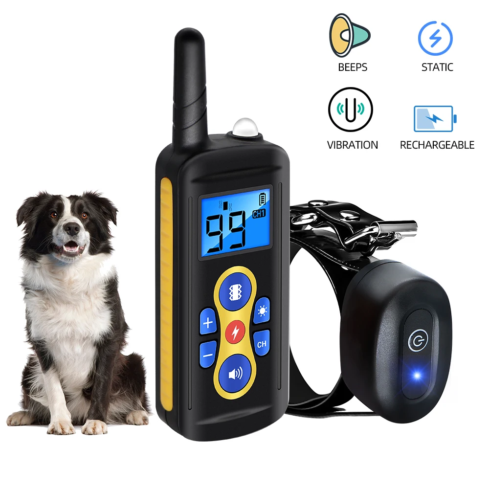 800m-Dog-Training-Collar-T-600-Waterproof-Electric-Pet-Remote-Control ...