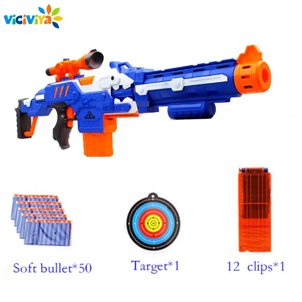 Electronic Submachine Toy Gun for NERF Rival Elite Series Soft Bullet ...