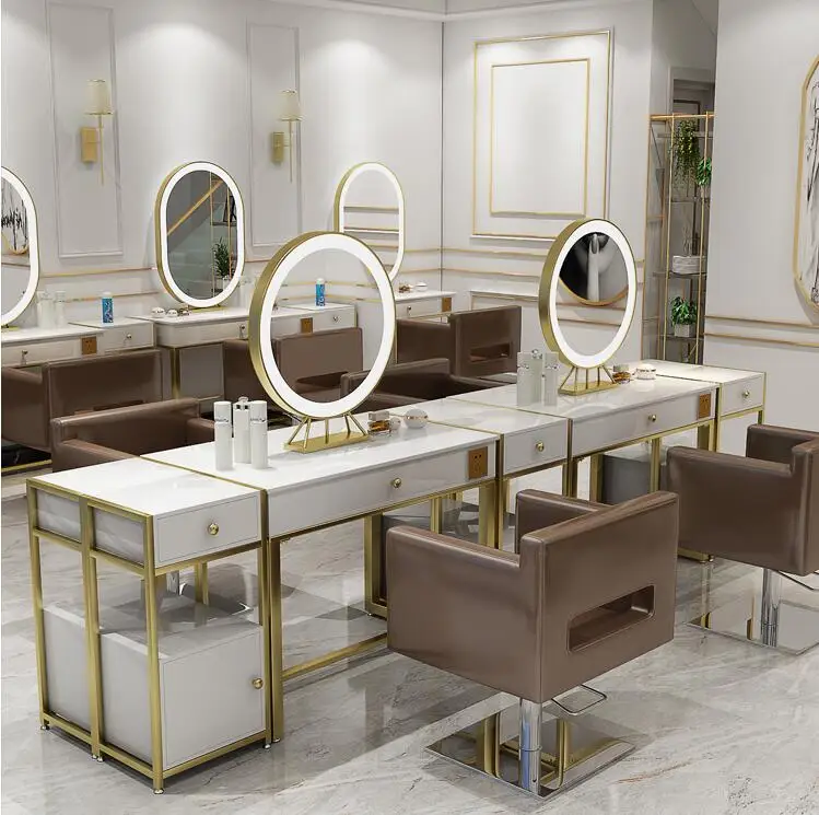 Marble-hairdressing-barber-shop-mirror-table-luxury-salon-hair-cutting ...