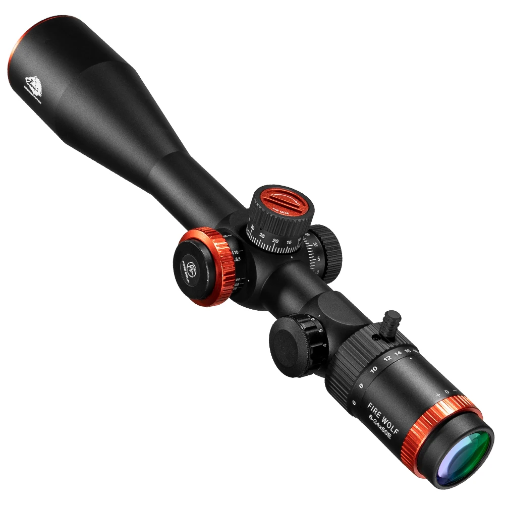 FIRE WOLF 4-14X44 IR Tactical Optical Rifle Sniper Scope Adjustable Red ...
