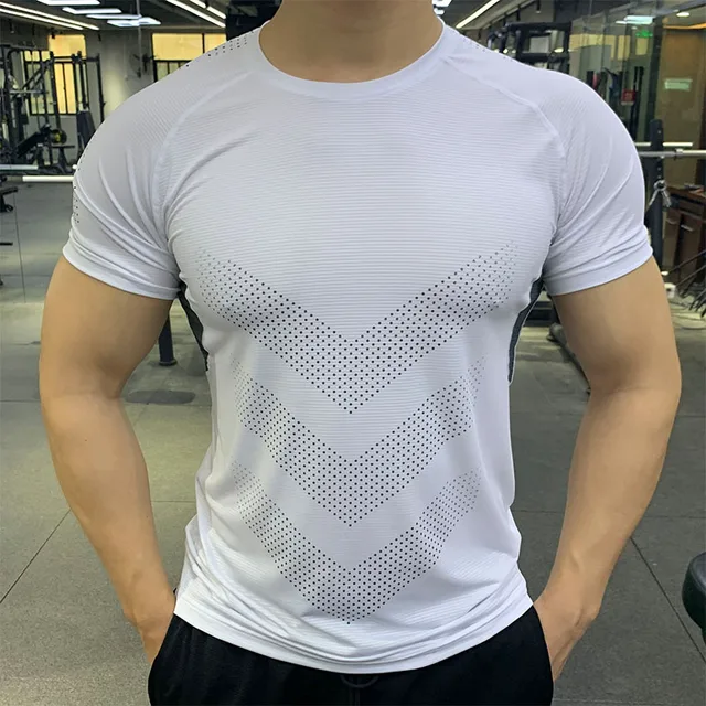 Compression Short Sleeve Men's Gym Workout T Shirt - Men's Fitness ...