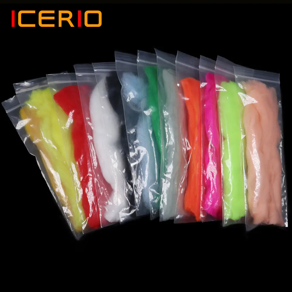 ICERIO Fly Fishing Multiple Color Egg Yarn Glow Bug Yarn Fiber Baitfish ...