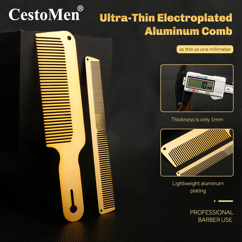 CestoMen-Titanium-Steel-Comb-Ultra-Thin-Heat-Resistant-Hairdressing ...