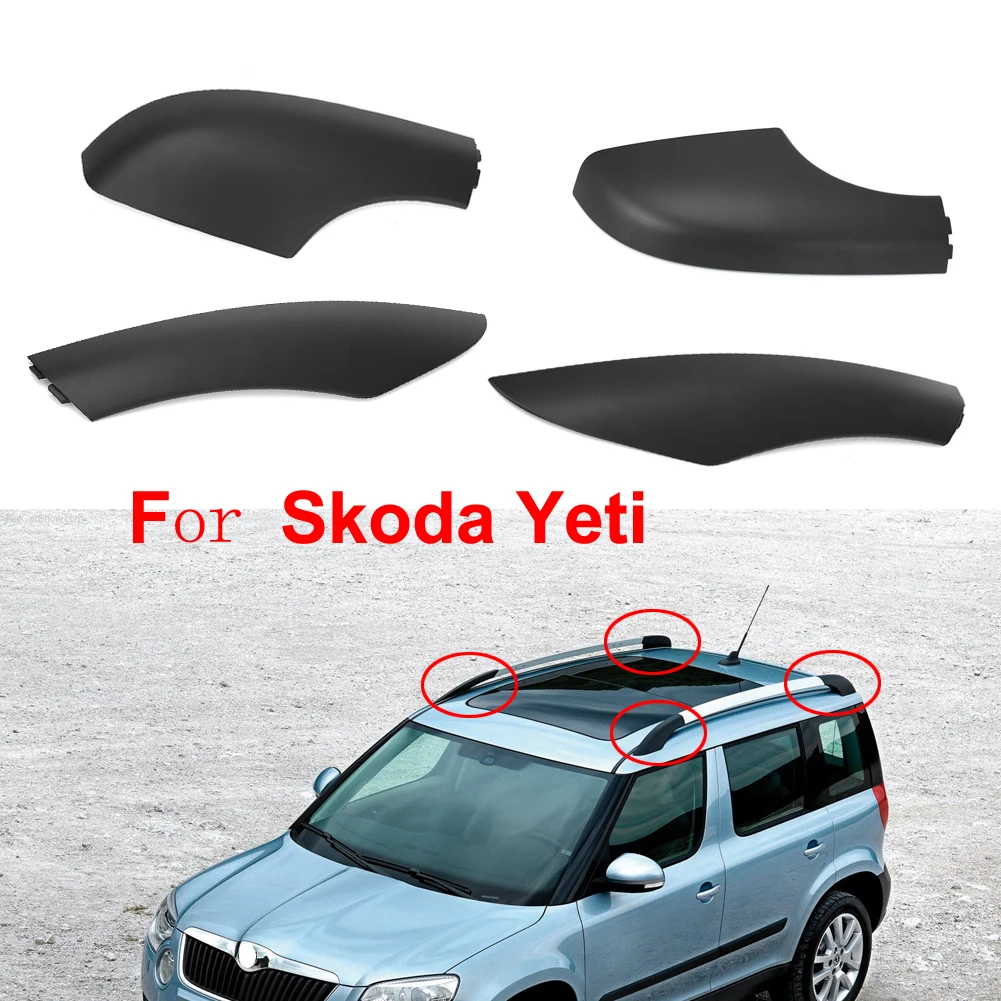 For Skoda Yeti SUV Front Rear Roof Rack Rail End Bar Cover Cap Shell ...