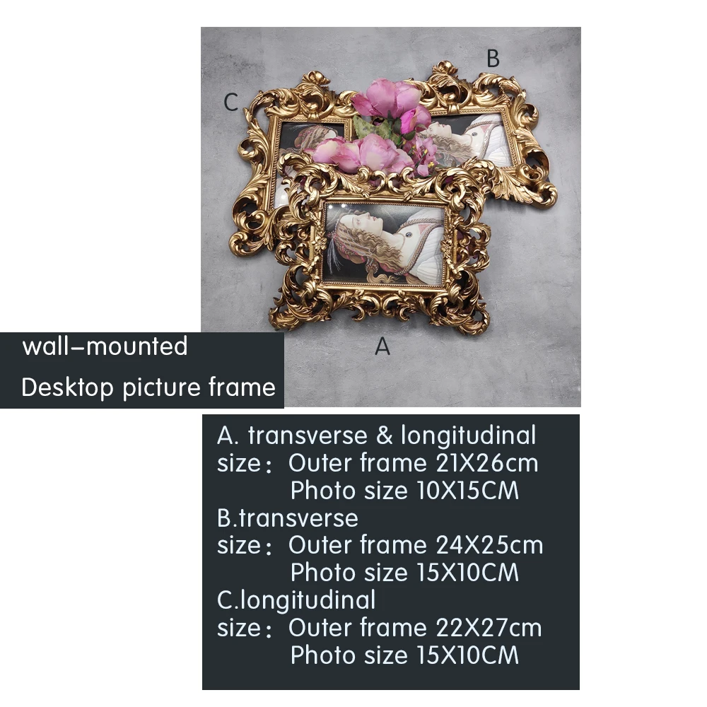 Antique Square Gold Frames