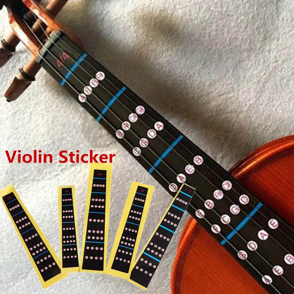 1/8-4/4violin Fingerboard Sticker Fretboard Note Label Finge Chart ...