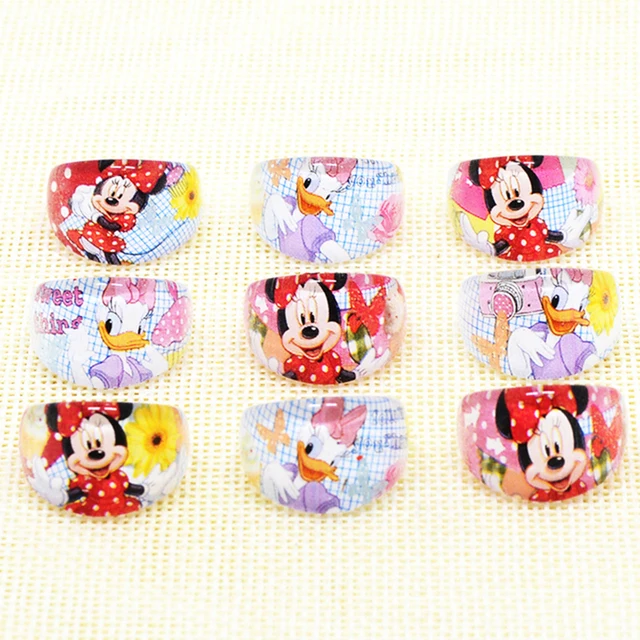 12pc/lot Disney Frozen Princess Elsa Anna Rings Acrylic Crystal Kids ...