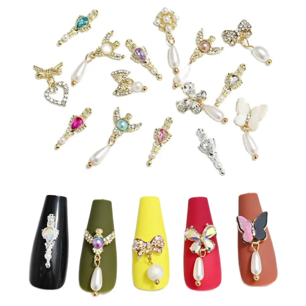 10pcs Nail Dangle Jewels Accessos Rhinestone|pearl|diamond|germ For ...
