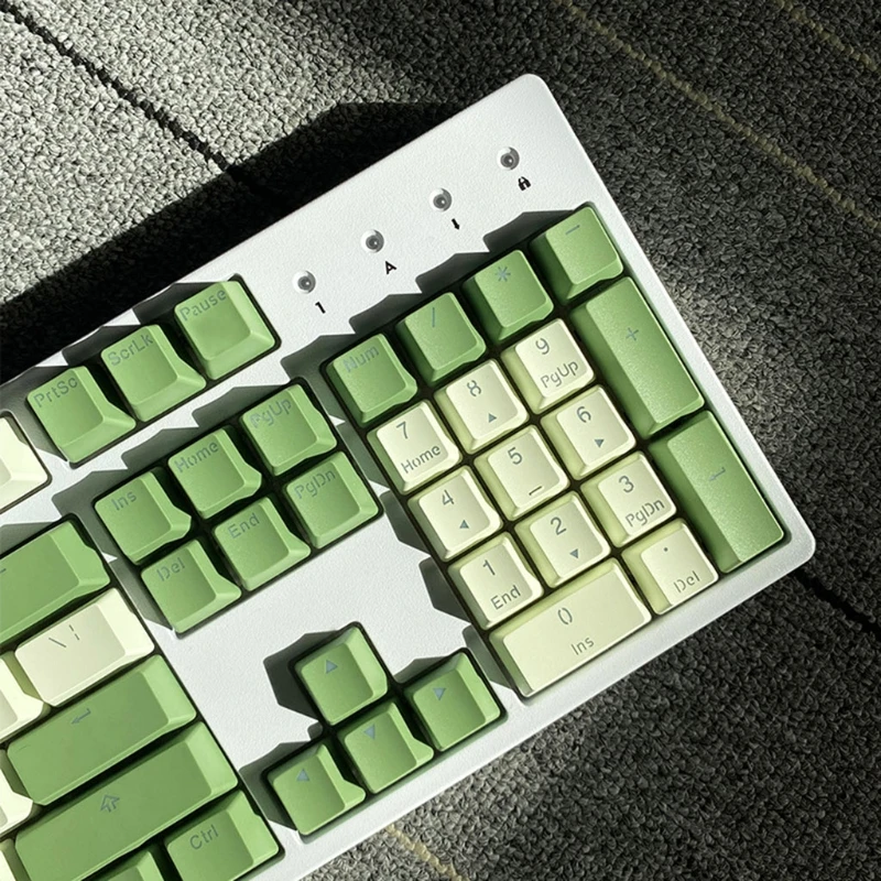 Matcha-Double-Shot-Shine-Through-Keycaps-124-Painted-PBT-OEM-Profile ...