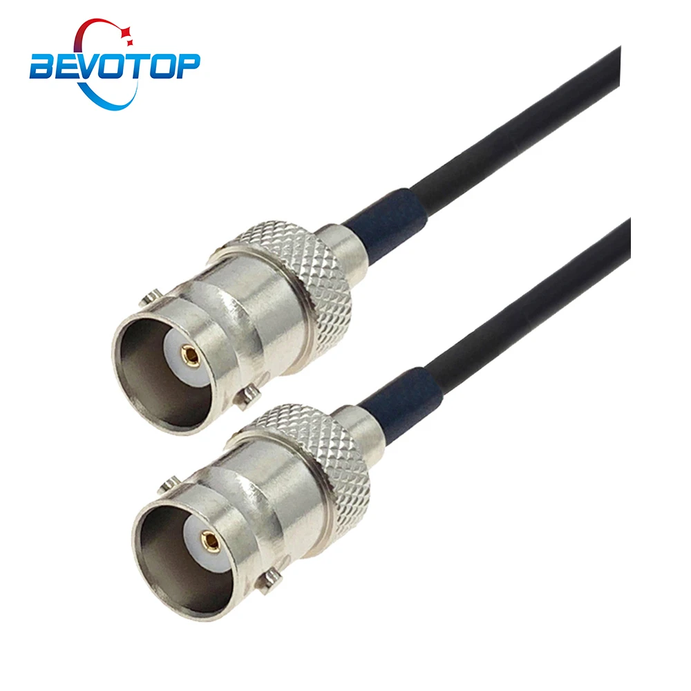 Cable conector BNC hembra a BNC hembra RF, 50 Ohm, RG174, extensión Coaxial de Cable RF ...