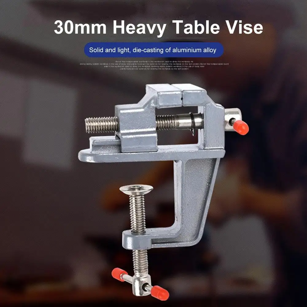 35mm Aluminium Alloy Table Bench Clamp Vise Mini Bench Vise Table Screw ...