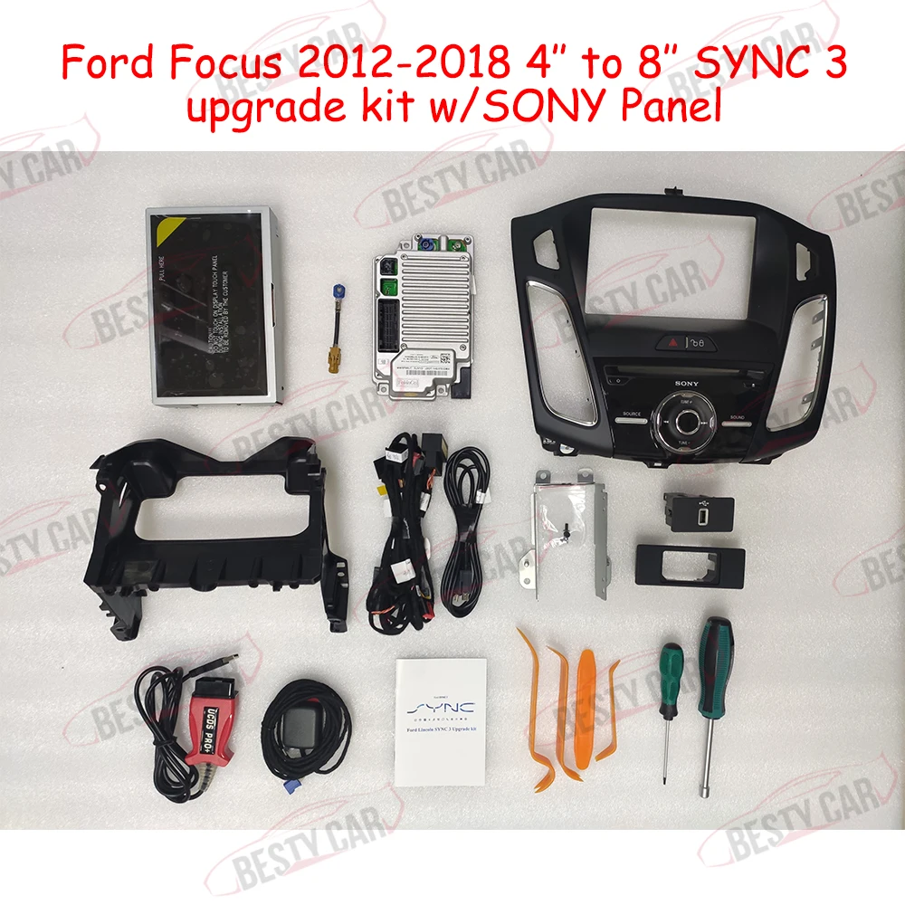 4'' TO 8'' TOUCHSCREEN CONVERSION W/ SYNC 3 APIM MODULE for FORD FOCUS ...