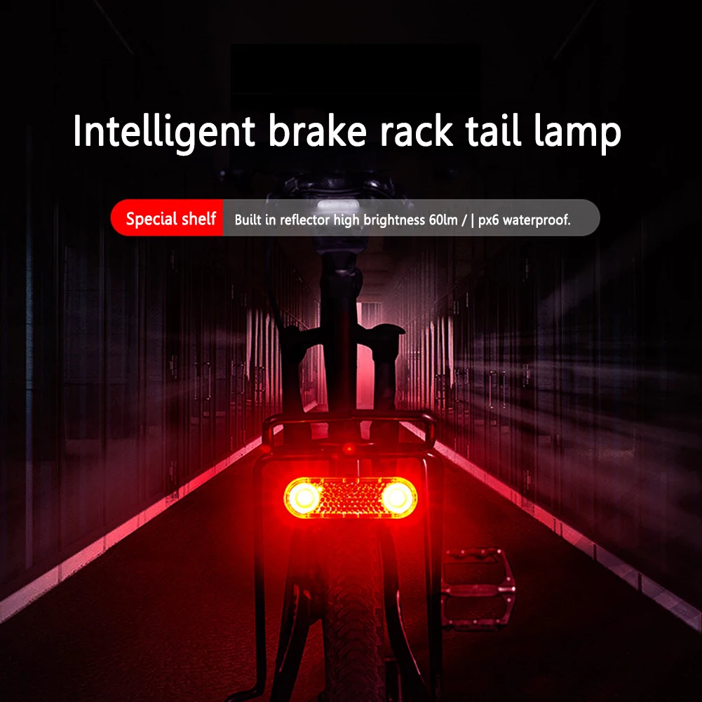 LED Bike Luggage Rack Taillight USB Charging Bicycle Rear Seat ...