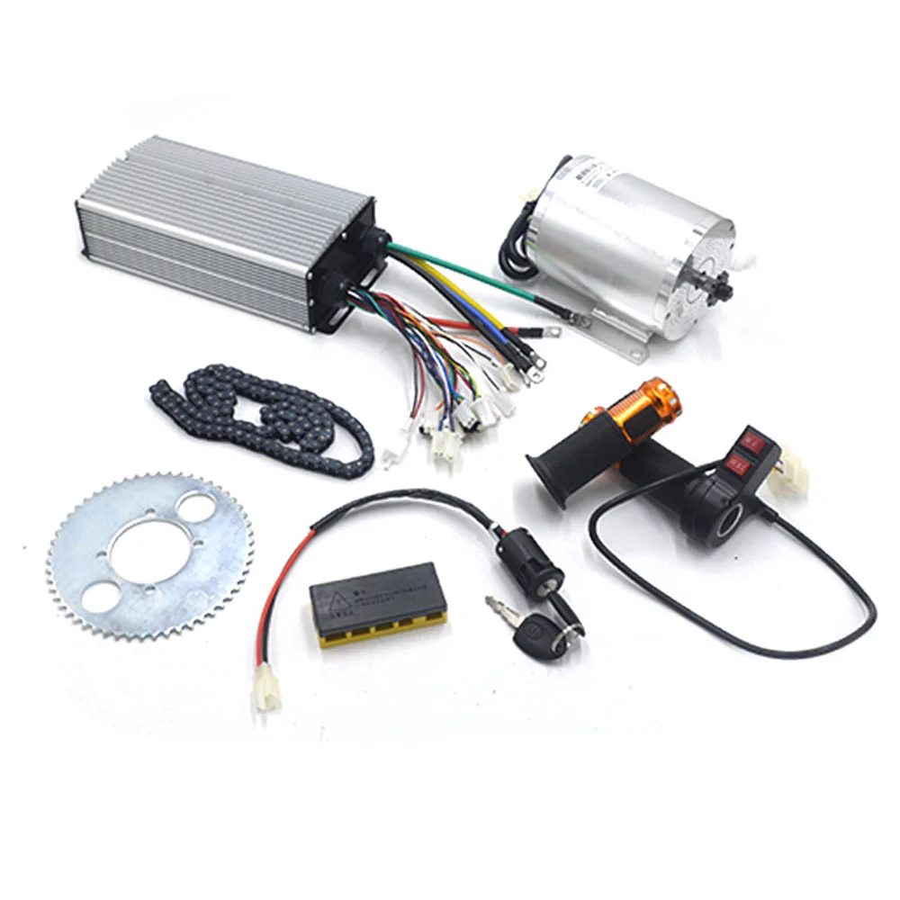 1Set Electric Motor 72V 3000W, Brushless Motor Controller 48V- 72V 50A, Reverse Twist Throttle ...