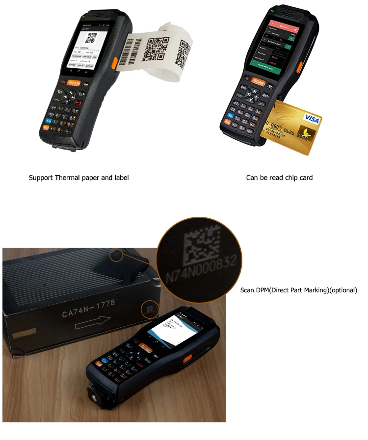 4 Inch Touch Screen Handheld Android Pda 3505 Data Pos Terminal With ...