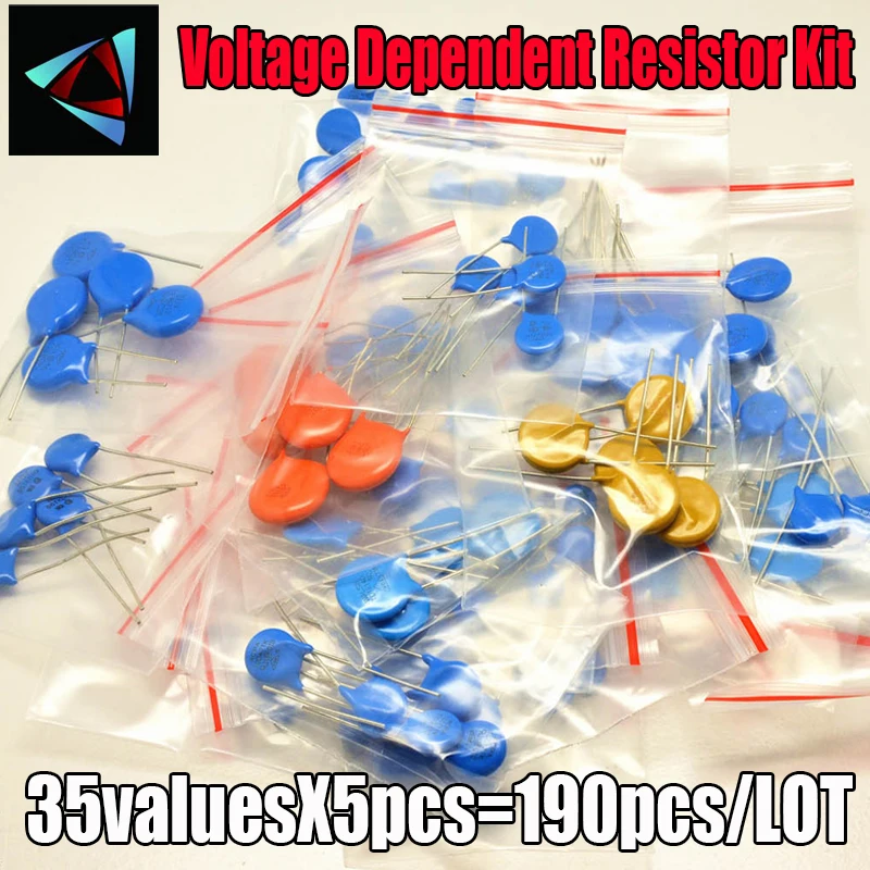 190Pcs-Lot-35ValuesX5Pcs-Voltage-Dependent-Resistor-Kit-VDR-05D-07D-10D ...