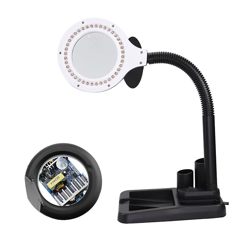 Flexible-5X-10X-USB-3-Colors-Lamp-Magnifier-Clip-on-Table-Top-Desk-LED ...