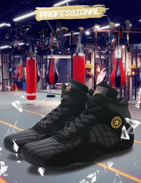 MEN Super quality professional boxing wrestling fighting shoes MMA ...