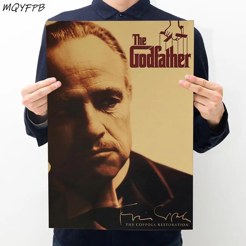 Movie The Godfather Kraft Paper Poster Wall Sticker Decorative Painting ...