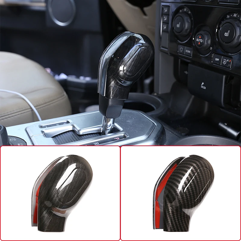 ABS-Carbon-Fiber-Car-Gear-Shift-Knob-Gear-Head-Cover-Trim-Stickers-For ...