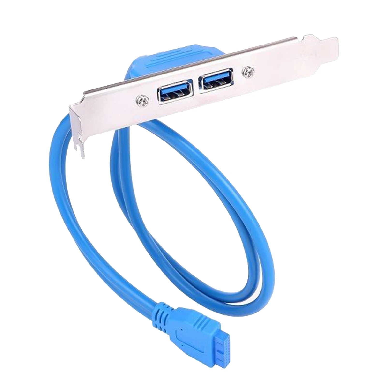 Dual 2 Ports Usb 3.0 Type-A Back Panel To 20pin Header Connector Cable With Pci Slot Plate ...