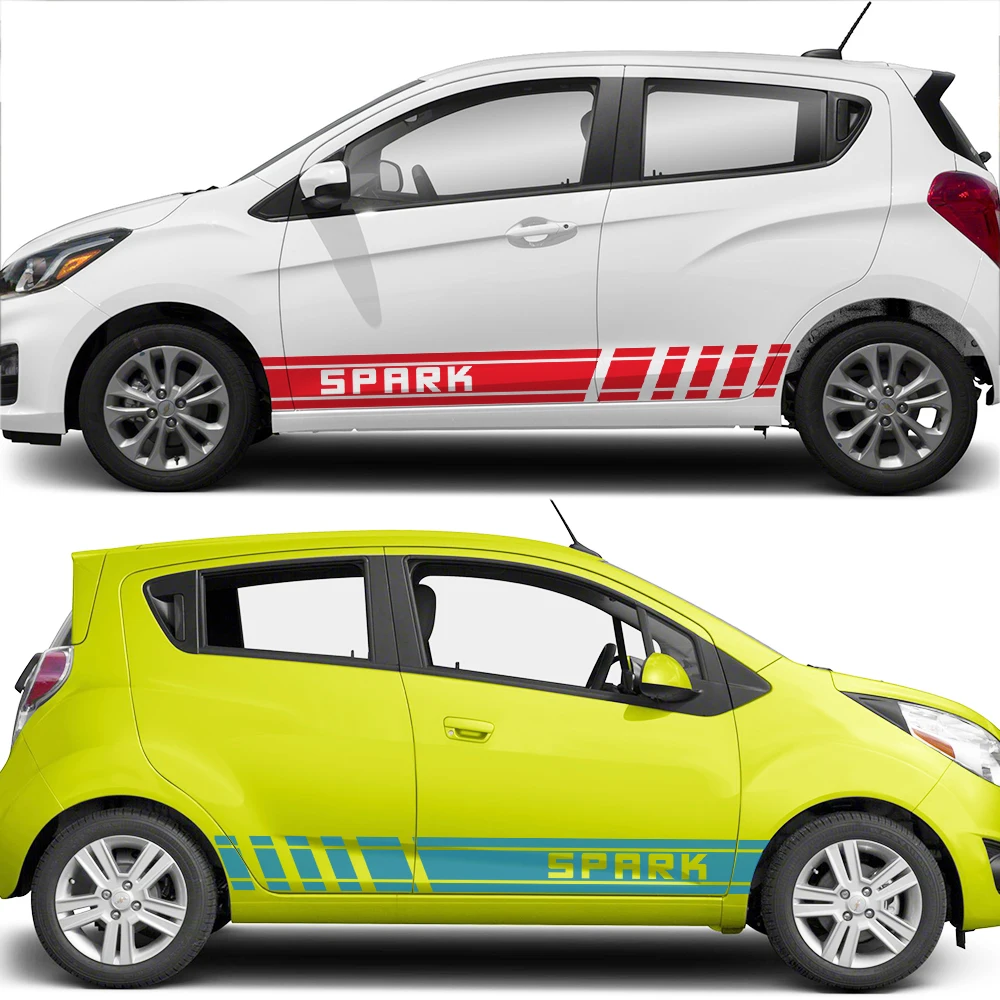 2PCS-Car-Stickers-For-Chevrolet-Spark-M150-M200-M250-M300-M400-EV ...