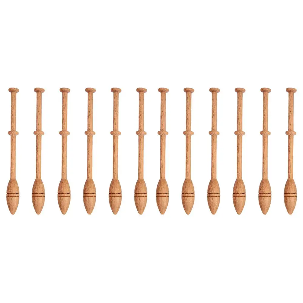 12pcs DIY Lace Bobbin Lace Tatting Shuttle Wood Weaving Shuttle Bobbin ...