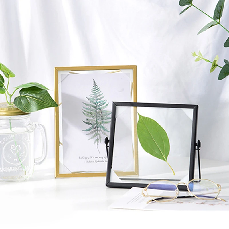 CADRE PHOTO,A2--Cadre de Photo géométrique nordique en verre et métal ...