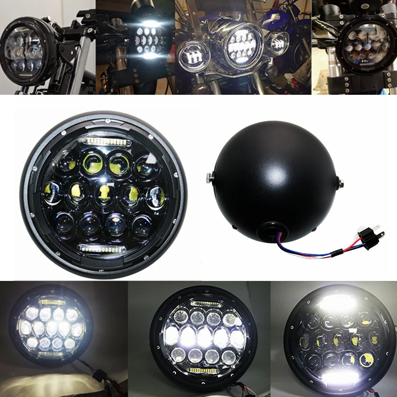 7-5-Inch-Motorcycle-LED-Headlight-Universal-Motor-7inch-Round-Head-Lamp ...