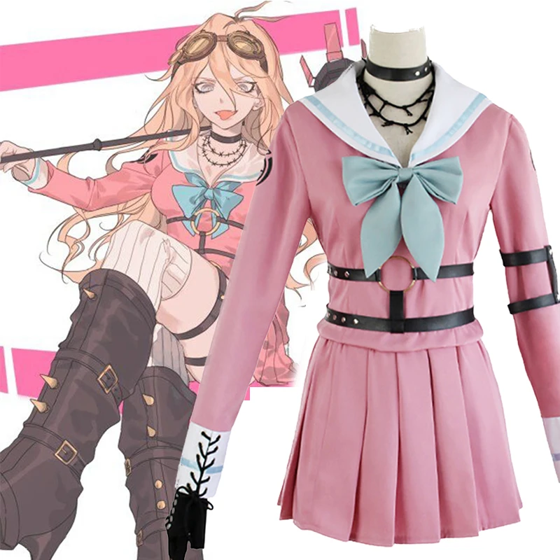 8pcs Danganronpa V3 Miu Iruma Cosplay Costume Female Girl Long Sleeve ...