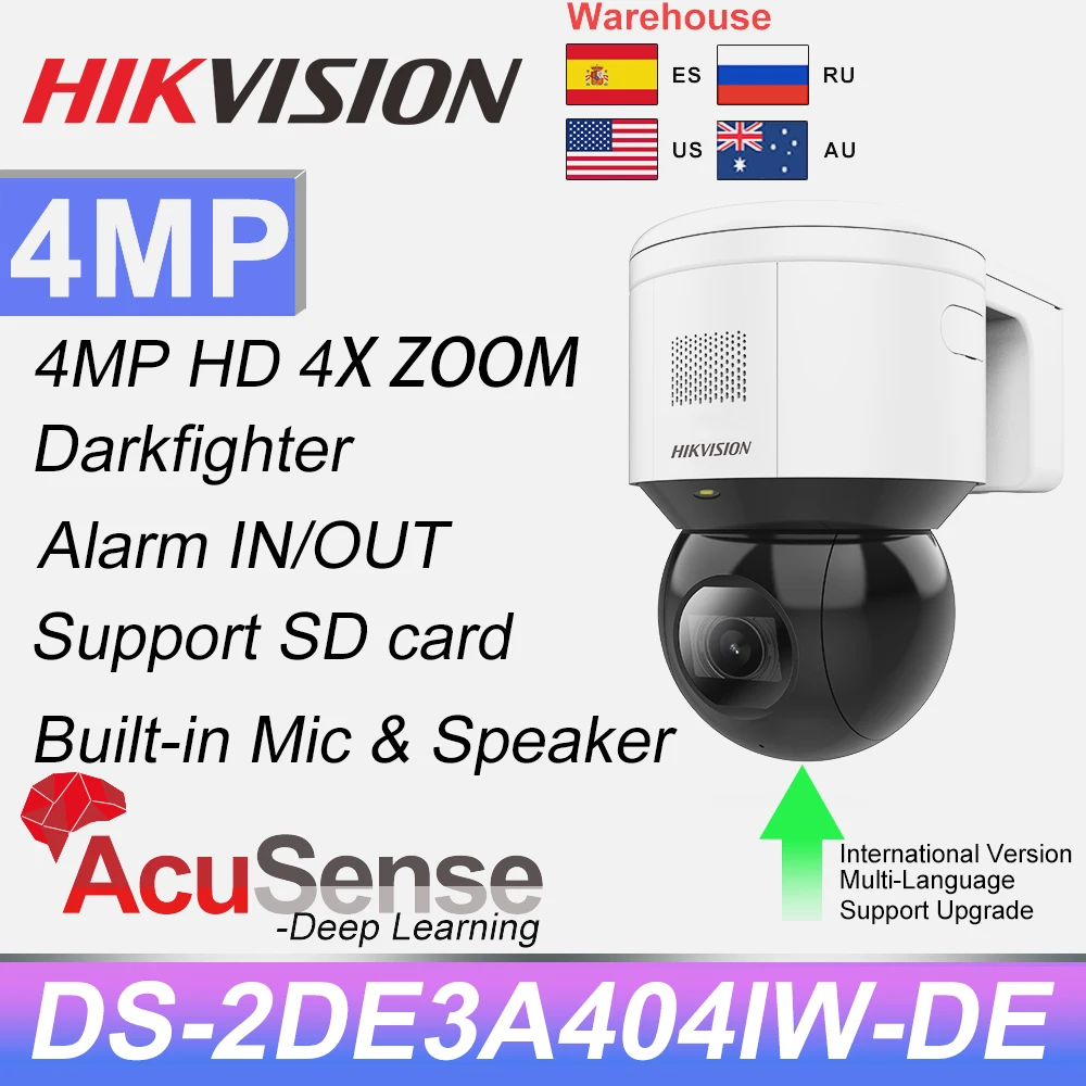 Hikvision PTZ Camera 4MP IP Camera DS 2DE3A404IW DE HD POE AcuSense ...