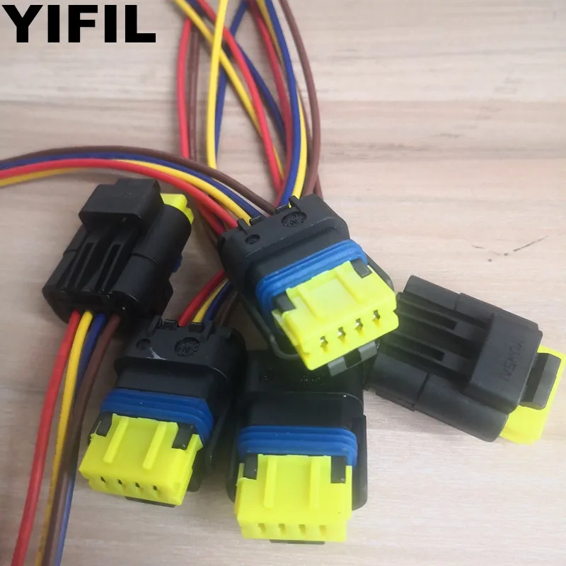 1/5/10pcs 4 Pin 4 Way Fuel Pump Cable Wire Wiring Harness Pigtail Plug ...
