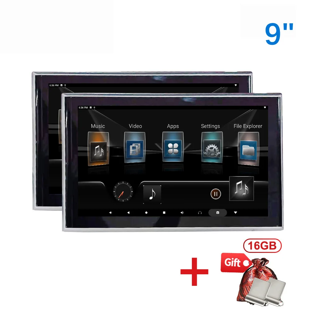 Car-Android-Headrest-Monitor-9-Inch-HD-1920-1080P-IPS-Touch-Screen ...