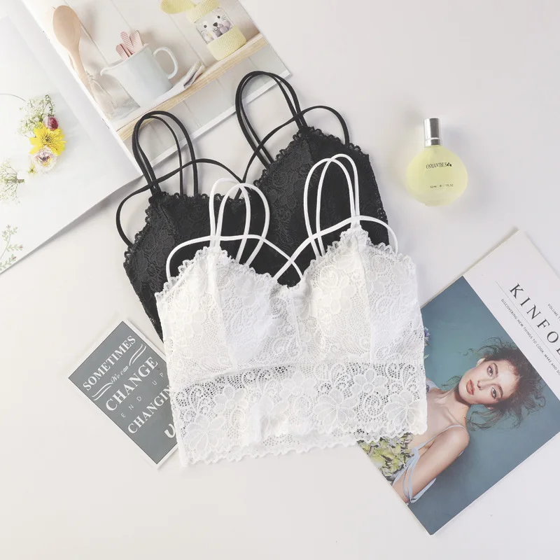 New Style Lace Sexy Vest Wrap Around Beauty Back Camisole Tube Top Non ...