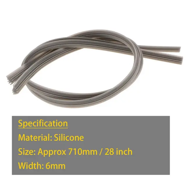 2Pcs 710mm Car Auto Vehicle Soft Silicone Refills For Window Wiper ...