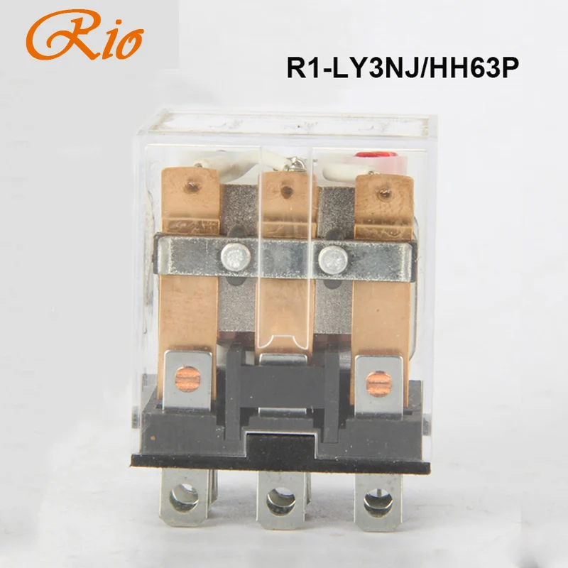 R1 LY3NJ/HH63P 220vac 릴레이 24v 12v 36v AC/DC 10A 11 핀 실버 접점 dpdt 미니 릴레이 ...