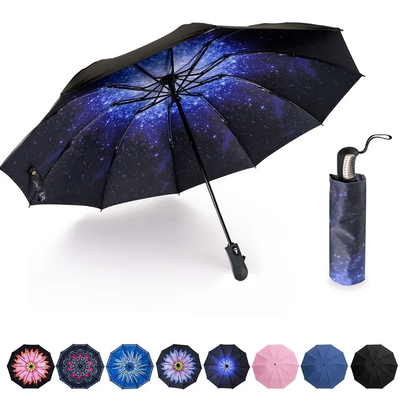 Reverse-Folding-Automatic-Umbrella-Inverted-Inside-Out-Sun-Rain-Women ...