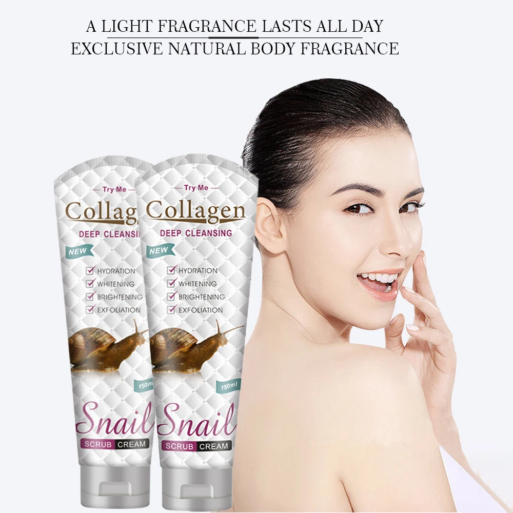 New-Collagen-Snail-Exfoliating-Body-Scrub-Deep-Cleansing-Neck-Chest ...