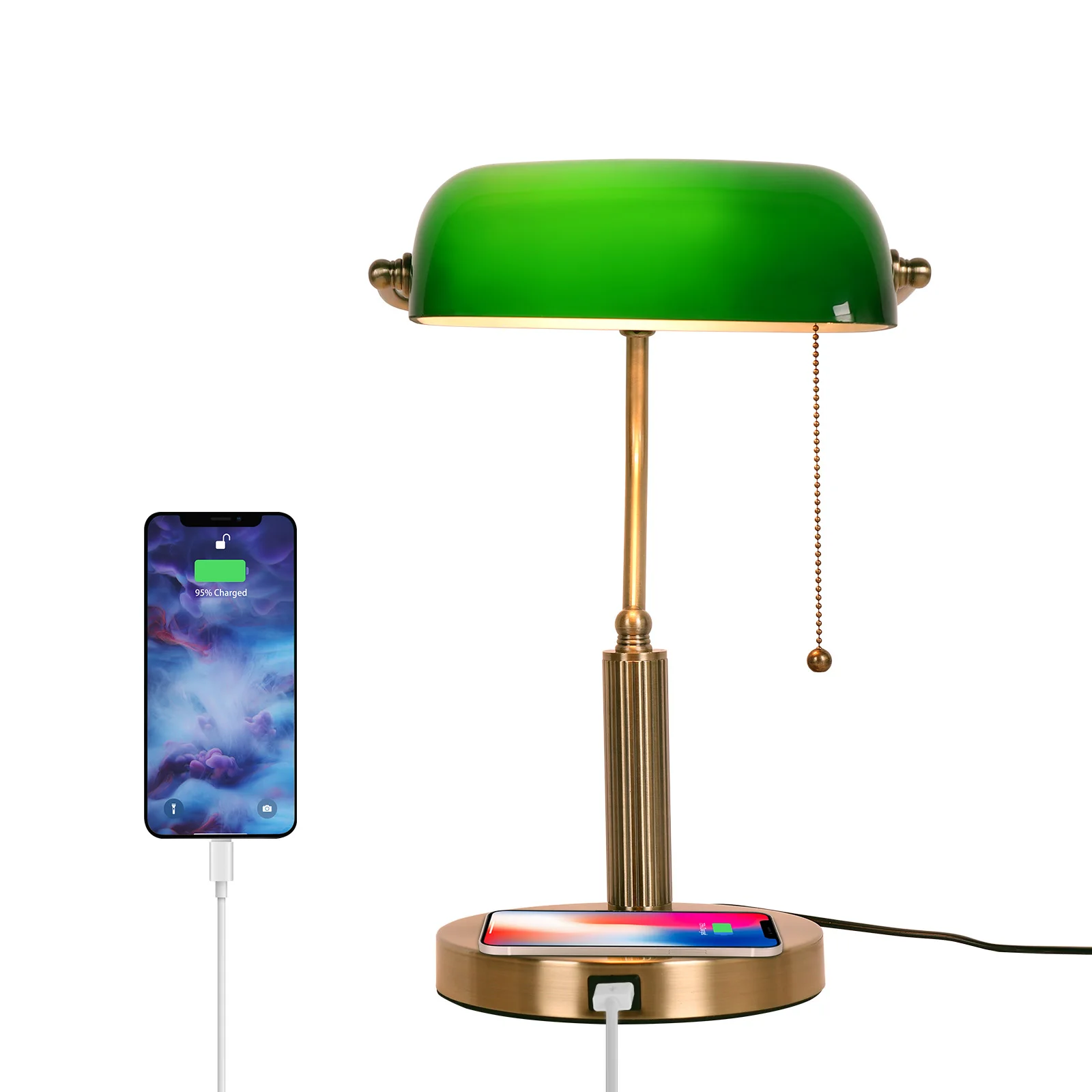 New-Multi-function-banker-desk-lamp-mobile-phone-wireless-charging-USB ...