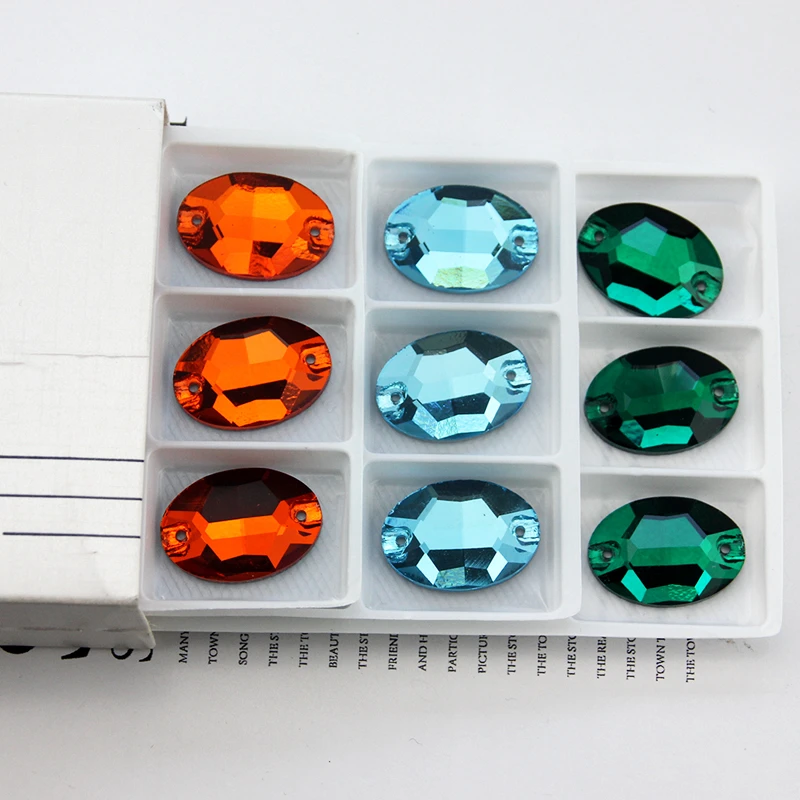 All Size All Color Ab Sew On Rhinestone Oval Crystal Sew On Stone ...