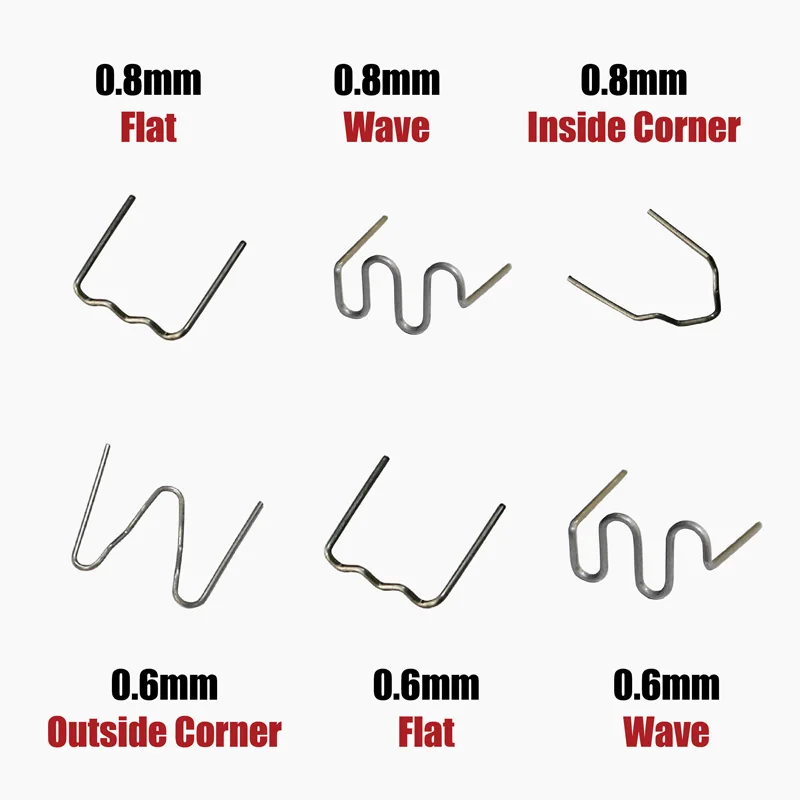 Bumper Repair 600pcs Welding 0.6mm 0.8mm Wave Flat Corner Hot Stapler ...