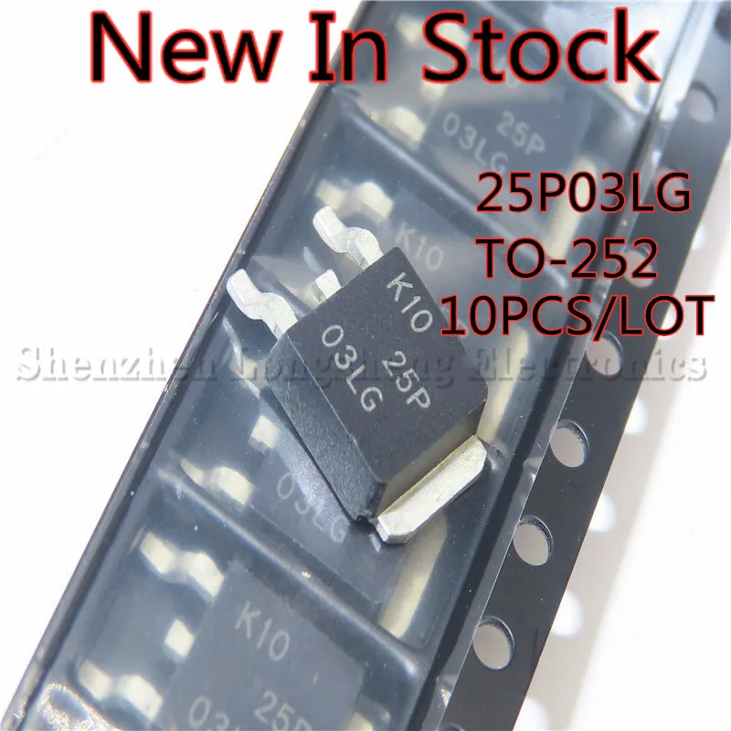 10pcs/lot 25p03lg Ntd25p03lg Ntd25p03lt4g To-252 P-channel Smd Mos Tube ...