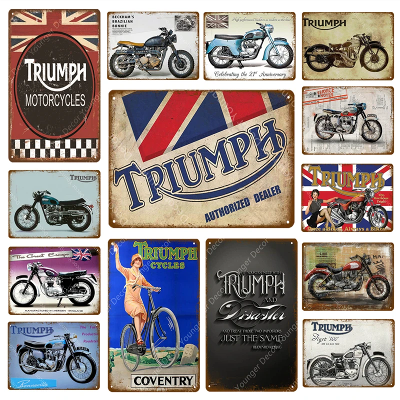 Triumph Motorcycle Posters And Signs
