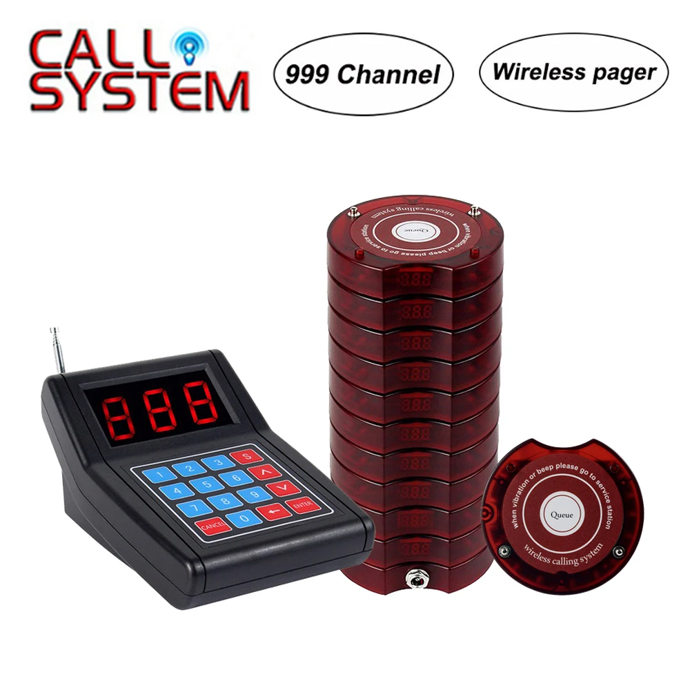 RETEKESS Restaurant Pager Wireless Paging Queuing System 10/20 Coaster ...
