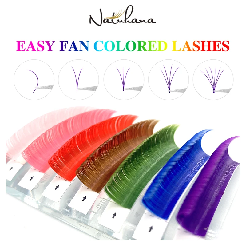 NATUHANA Super Easy Fan Vloume Color Lashes Easy Fanning Colored Bloom ...