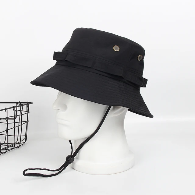 Bob noir grande taille avec ficelle pour adultes (58, 60, 62 cm diamètre)