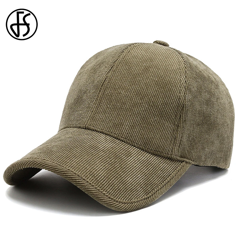 FS-Trendy-Army-Green-Winter-Baseball-Caps-For-Men-Luxury-Women-Corduroy ...